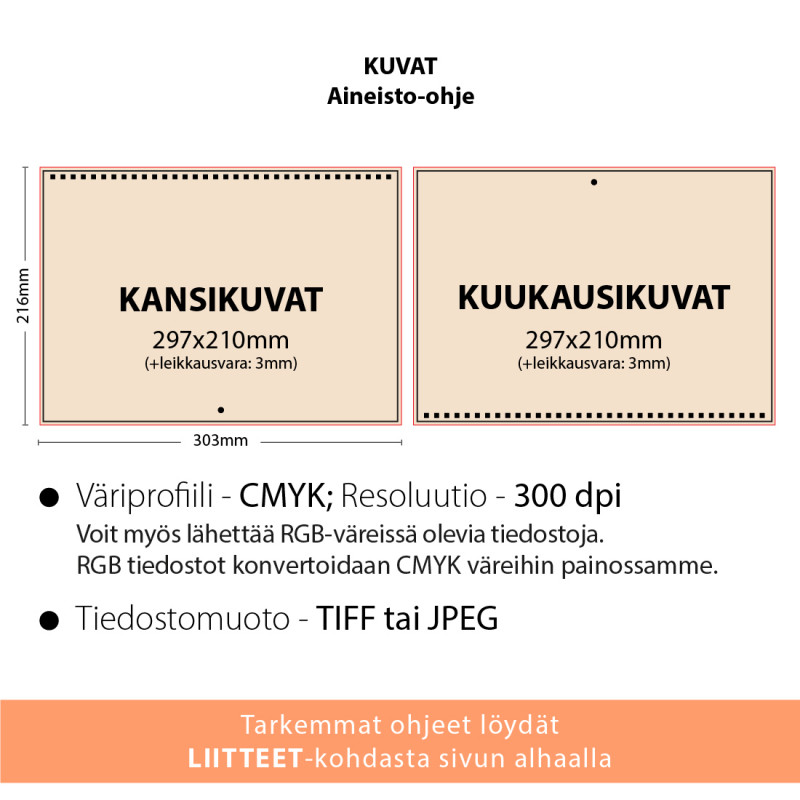 Tilaa seinäkalenteri omilla kuvilla