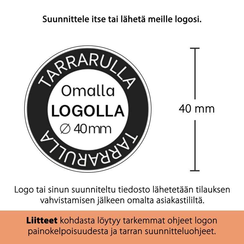 Tarrarulla omalla logolla